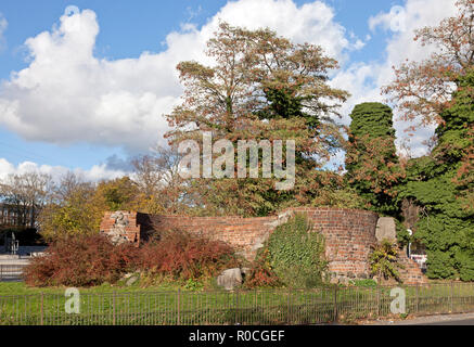Broken old brick building at the Danish coast, ocean background Stock ...