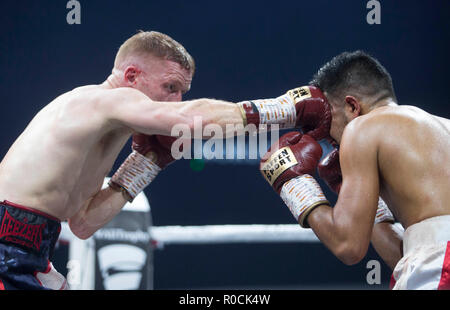 Stephen Tiffney (left) in action against Arturo Lopez during their ...