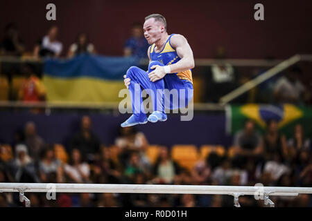 Doha, Qatar. November 3, 2018: Oleg Verniaiev of Â Ukraine during ...