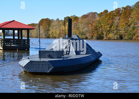 A replica of the CSS Albemarle Civil War Ironclad Stock Photo - Alamy