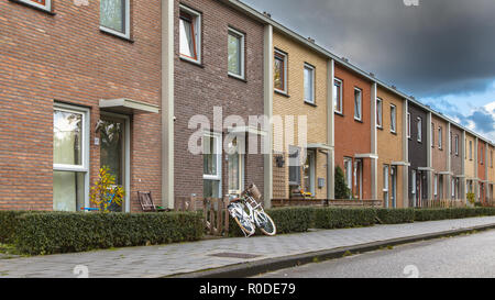 Modern Terra Colored Middle Class Terraced Houses in the Netherlands ...