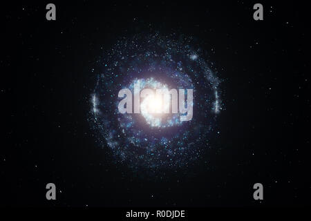 A 3D rendering of beautiful Nebula and galaxies in space Stock Photo ...