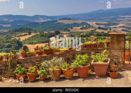 Typical Tuscan View and Balcony Gardening Stock Photo - Alamy