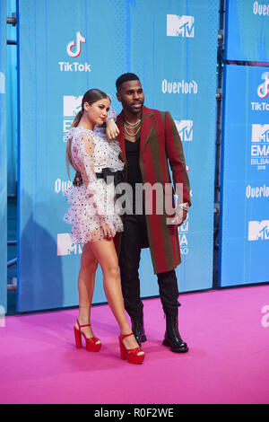 Jason Derulo attends the 2018 MTV EMAs, Europe Music Awards, at Bizkaia ...