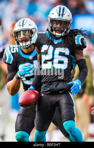 Carolina Panthers' Donte Jackson (26) runs a drill during an NFL ...