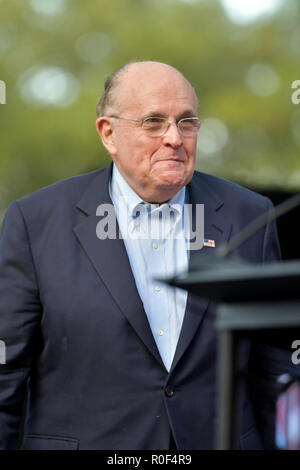 Boca Raton, FL, USA. 04th Nov, 2018. Ron DeSantis, Rudy Giuliani and ...
