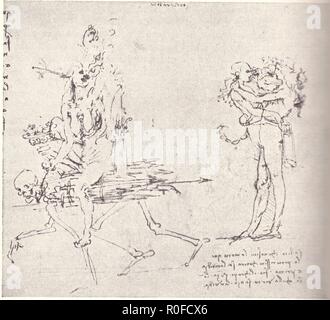 LEONARDO DA VINCI. ALLEGORY OF ENVY RIDING ON DEATH Stock Photo - Alamy