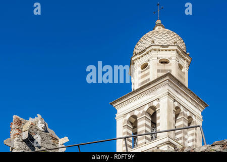 The ancient walls of the castle of Levanto, Liguria, Italy Stock Photo ...