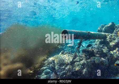 underwater sewer pipe in coral reef Stock Photo - Alamy