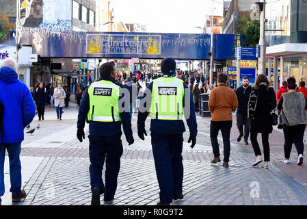 Community Safety personnel patrolling Southend on Sea, Essex, UK High ...