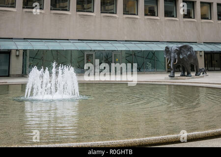 PATH Commerce Courtyard and Tembo Elephant statue, Toronto, Canada ...
