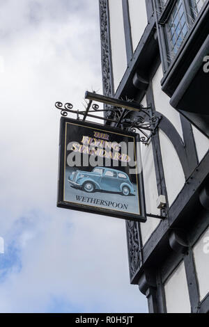 The Flying Standard pub sign, Coventry, UK Stock Photo - Alamy