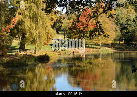 Autumn colours and reflections at Kenwood House, London, England, UK ...