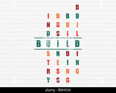 Building construction concept: Build in Crossword Puzzle Stock Photo ...