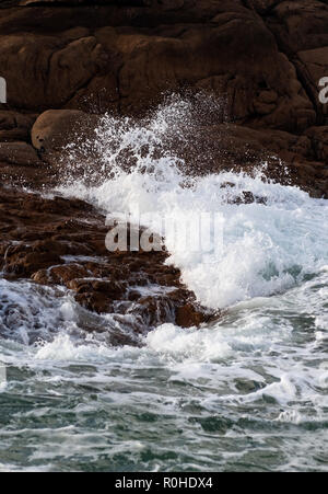 Big stormy breaking wave. Northern portuguese coast Stock Photo - Alamy