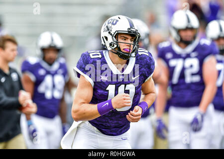 TCU Horned Frogs quarterback Michael Collins (10) looks downfield ...
