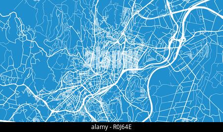 Santiago de Compostela map location. Locate city on map of Spain ...