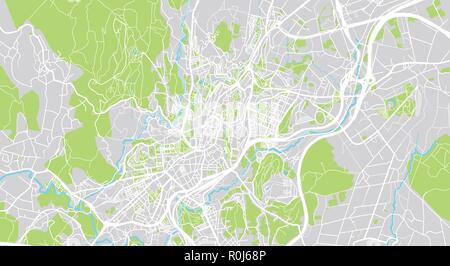 Santiago de Compostela map location. Locate city on map of Spain ...