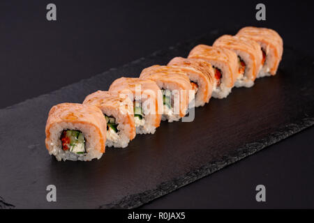 Japanese cold roll with crab Stock Photo - Alamy