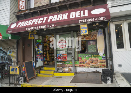 Small bodega type store in a poor and working class area in Brooklyn ...