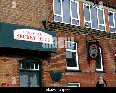 Old facade and signage at Gales Brewery, George Gale & Co. Ltd., London ...