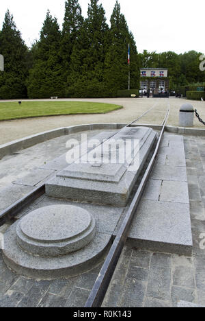 Site of the railway carriage where the 1918 Armistice was signed in the ...