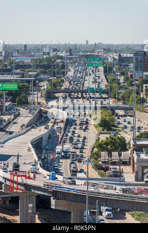 Aerial view of the Dan Ryan expressway Stock Photo - Alamy