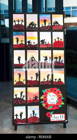 Commemorative poster commemorating 100 years from end of World War 1 ...