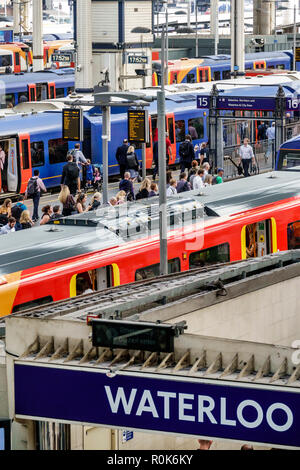 London Waterloo Train Station Platforms 20 to 24, recently renovated ...