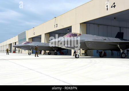 Italian Air Force F-35A on the ramp at Amendola Air Base, Italy Stock ...