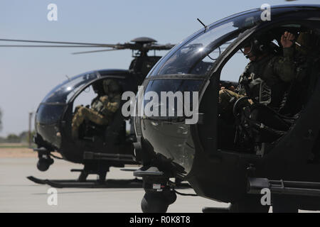 AH-6 Little Bird attack helicopter at Saber Army Airfield, Tennessee ...
