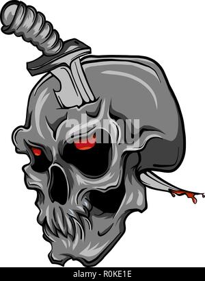 Gothic sign with skull and bones, grunge vintage design t shirts Stock ...