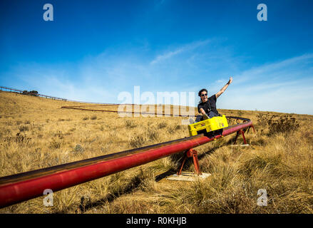Africa, South Africa, Mpumalanga, Long Tom Pass. Cannon from the Anglo ...