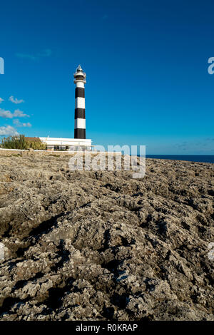Lighthouse of Cap d'Artrutx was designed by the architect Emili Pou, to ...