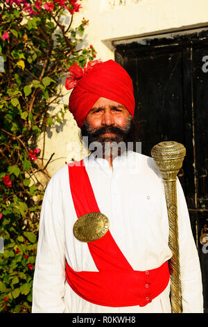 Palace guard at Fort Barli, Rajasthan, India Stock Photo - Alamy