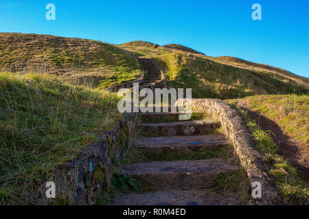 British Camp Iron Age fort (Herefordshire Beacon) in the Malvern Hills ...