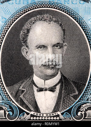 Portrait of Cuban poet Jose Marti (head figure of the Cuban ...