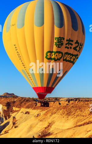 Central Anatolia, Goreme, Turkey - September 22, 2018. Amazing sunrise ...