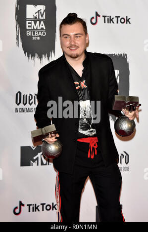 Jack Shirak attending the MTV European Music Awards 2018 at the Bizkaia ...