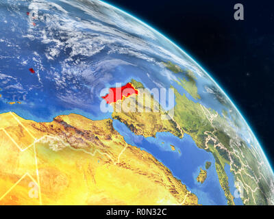 Portugal from space on realistic model of planet Earth with network ...