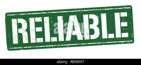 Reliable sign or stamp on white background, vector illustration Stock ...