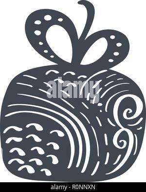 Handwritten simple icon illustration: present box Stock Vector Image ...
