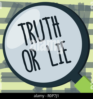 Writing note showing Truth Or Lie. Business photo showcasing Decision ...