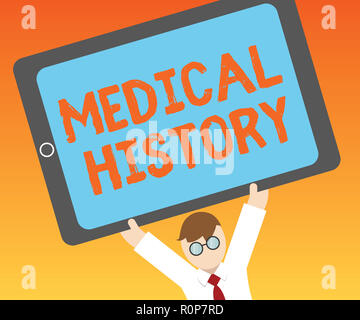 Writing note showing Medical History. Business photo showcasing the ...