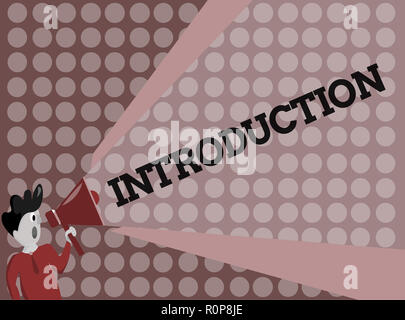 Writing note showing Introduction. Business photo showcasing First part ...