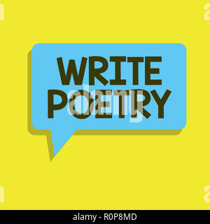 Writing note showing Write Poetry. Business photo showcasing Writing ...