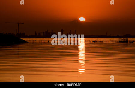 Beautiful Sunrise in Bahrain Beach Stock Photo - Alamy