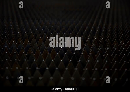 Detail of the sheet metal spikes backdrop Stock Photo - Alamy