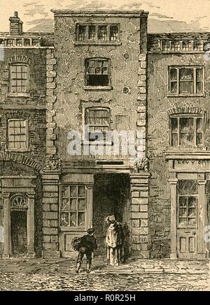 Old House in Fetter-Lane, [London], 1858. Sketch of '...a ...