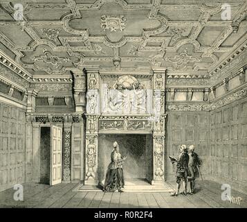 Room in Sir Paul Pindar house in 1791, London, UK, 19th century ...